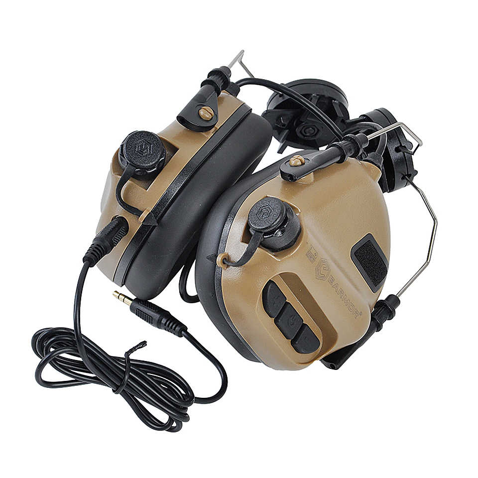 EARMOR M31H Headset ARC Helmet Rails Electronic Hearing Protector ...